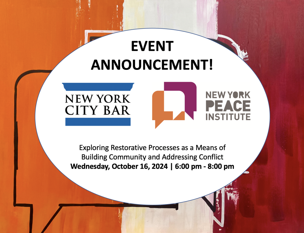 New York City Bar Association to Host New York Peace Institute - New ...
